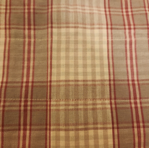 Waverly | Other | Waverly Window Top Valance Tan Red And Cream Plaid ...